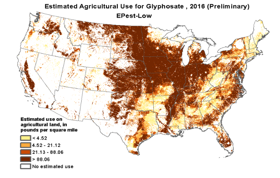 Glyphosate Map USGS – Wecologist